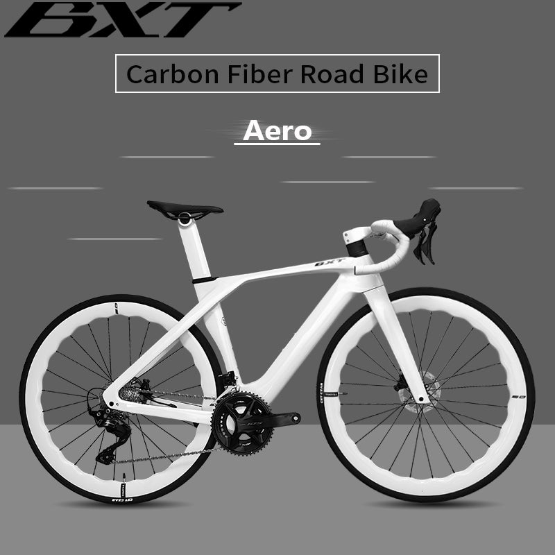 BXT Full Carbon Fibre Road Bike Disc Brake Racing Bike With SHIMANO R7 ...